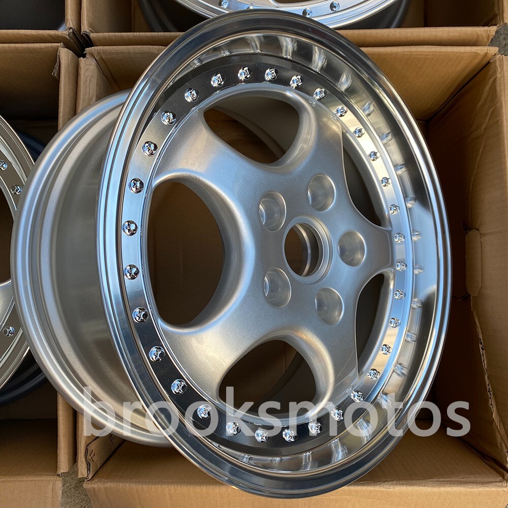 17" FORGED CLASSIC WIDE SILVER STYLE WHEELS RIMS FIT FOR 1981-1986 ...