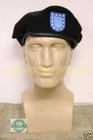 US Military Wool ASU Uniform Beret w/ Army Blue Flash Patch, Black ...