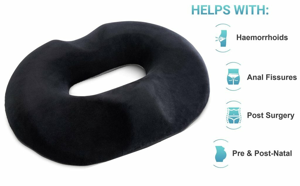 Donut Cushion Memory Foam Medical Ring Seat Pain Relief Orthopedic ...