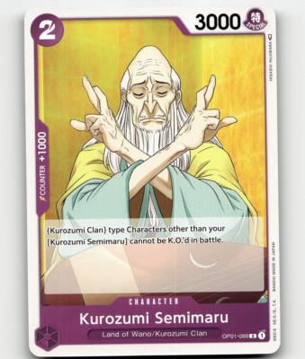 One Piece Card Game Kurozumi Semimaru OP01-099 Romance Dawn C | eBay