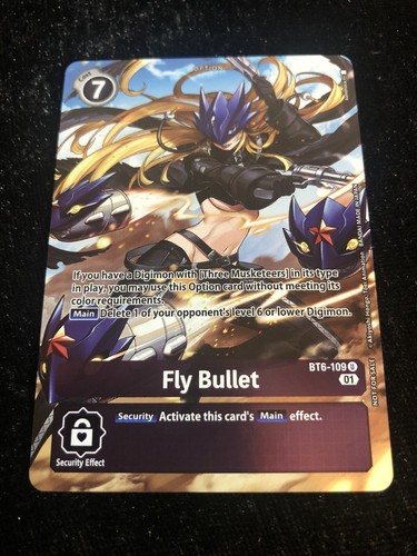 DIGIMON TCG BT6 109 FLY BULLET Alt Art Holo Rare Premium Deck Set 