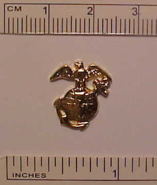UNITED STATES MARINES CHARM U.S. Marine Corp GOLD PLATED BRASS Flat ...