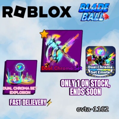 ROBLOX - Blade Ball - DUAL CHROMA SET [Includes Emote & Explosion] | eBay