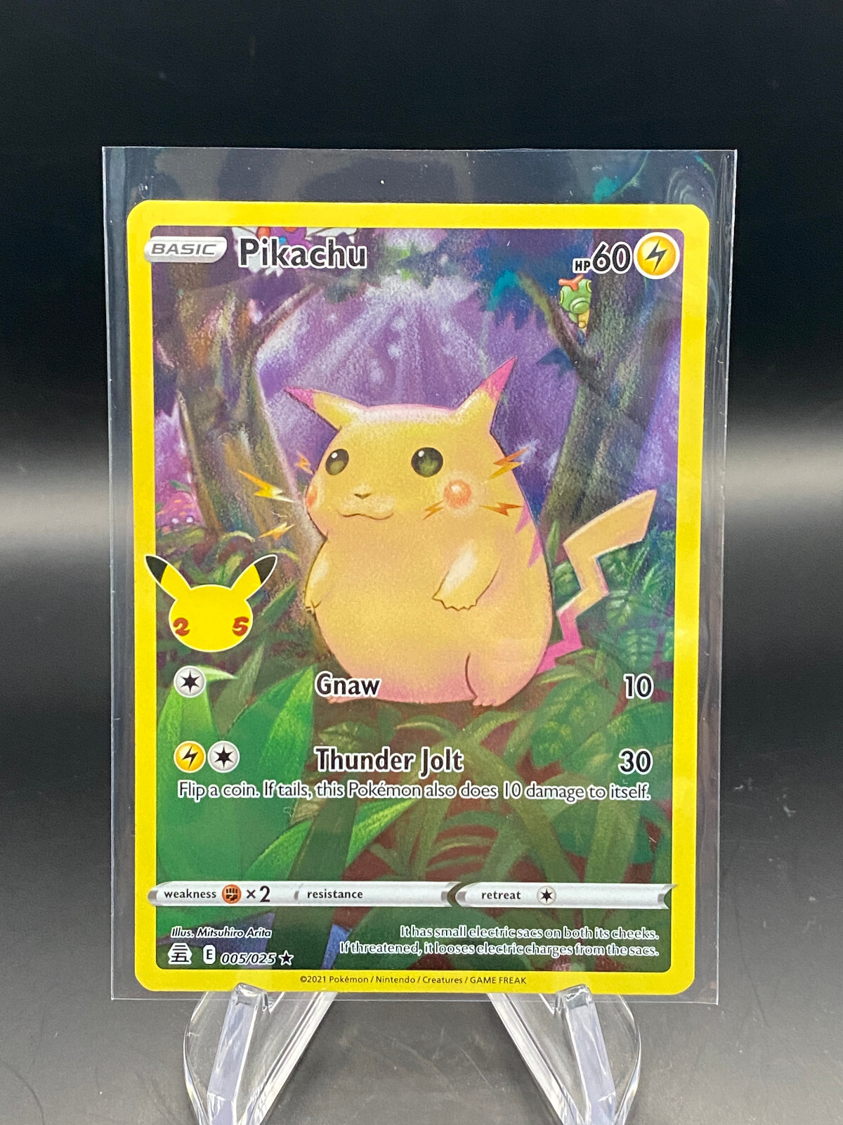 Pikachu #005/025 Full Art Celebrations Classic Collection Pokemon Card ...