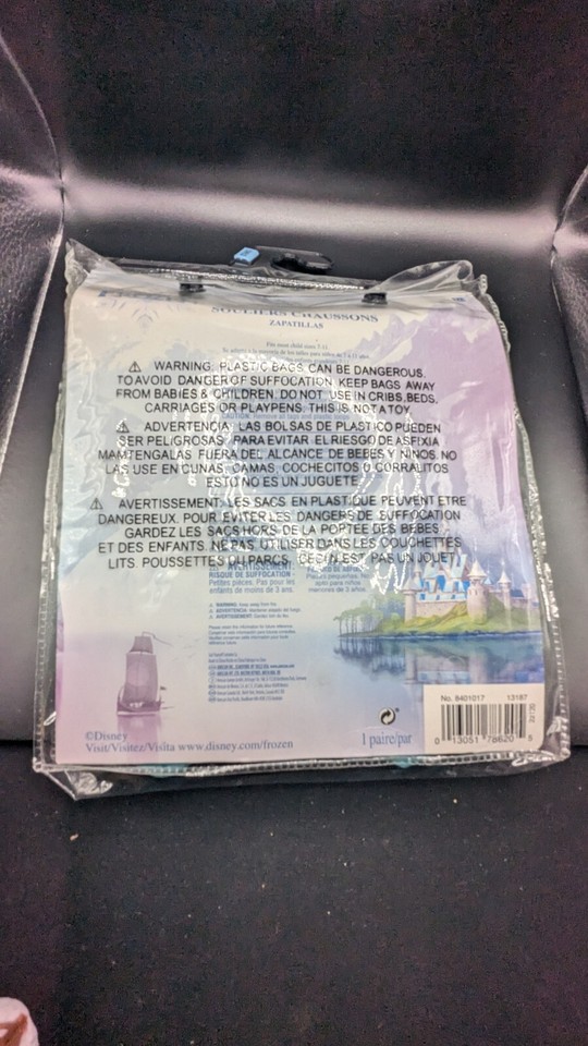 Disney Frozen Elsa Slipper Shoes Child Sizes 7-11 Grip Bottoms Blue ...