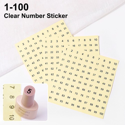 1-100 Consecutive Sequential Numbering Labels Number Stickers Manicure ...