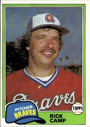 1981 Topps #87 Rick Camp Atlanta Braves Baseball | eBay