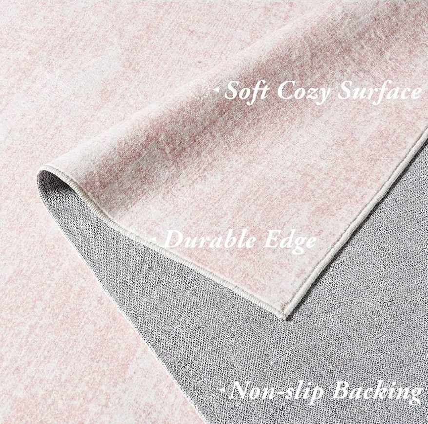 Light Pink Rug 5x7 for Nursery Bedroom,Abstract Cute Modern | eBay