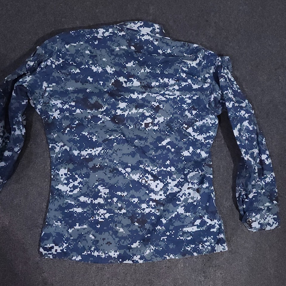 US Navy NWU Type I Working Uniform Blouse Jacket Mens Medium Long Blue ...