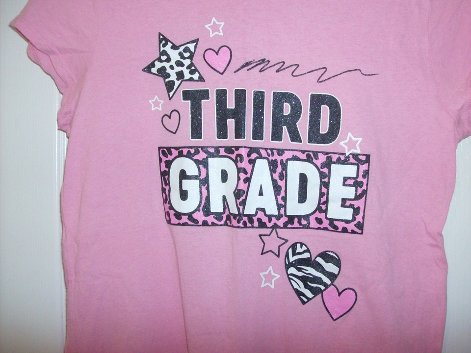 Place Brand Pink/Orange 3rd Grade Graphic Tee for Third Grader- Size XL ...