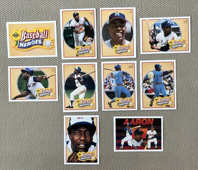 1991 Upper Deck HANK AARON BASEBALL HEROES 10 Card Insert Set w/Header ...