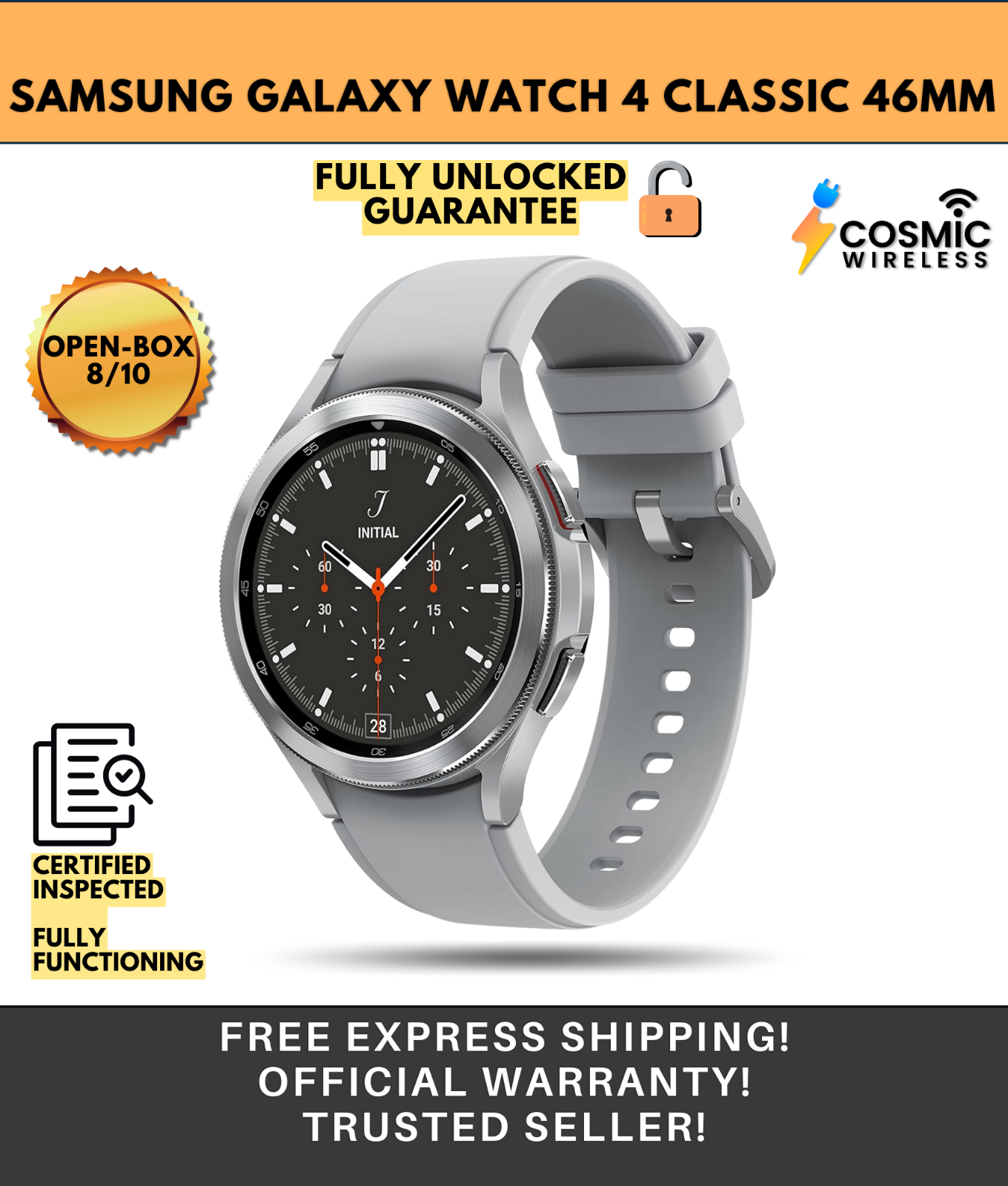 Samsung Galaxy Watch 4 Classic 46mm SM-R895U - LTE/Cellular - Very Good ...