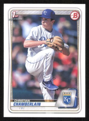 2020 Bowman Draft CHRISTIAN CHAMBERLAIN 1st Year card KANSAS CITY ...