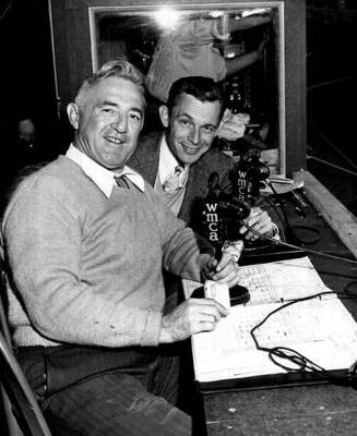 Announcer Frankie Frisch , known as the "Fordham Flash" during his- Old ...