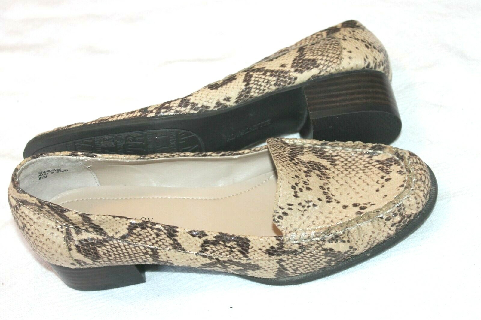 Ellen Tracy PYTHON / SNAKE FAUX LEATHER LOAFERS SHOES… - Gem