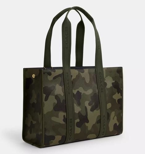NWT Coach Large Smith Tote Bag In Signature Canvas/With Camo Print ...