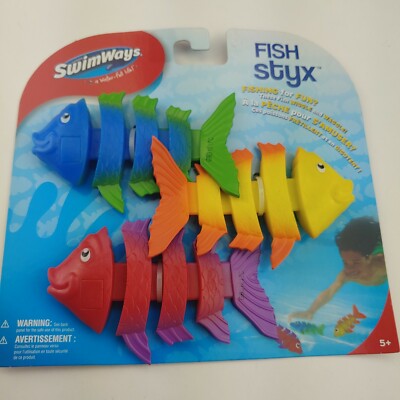 SwimWays Fish Styx Pool Diving Toys Sinking Fish-Shaped Swim Toys 3 ...