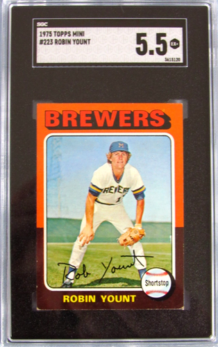 1975 Topps Mini #223 Robin Yount RC Rookie Card SGC 5.5 EZ175 | eBay