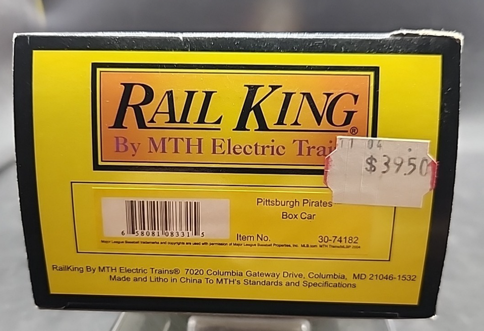 MTH Rail King Pittsburgh PIRATES Box Car O / O-27 #30-74182 Baseball ...
