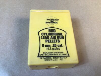 Vintage Benjamin Sheridan (280) Cylindrical Lead Air Gun Pellets 5mm ...