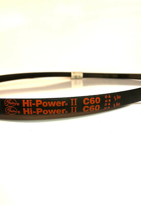 New Gates Hi-Power ll V-belts. C60,C71,C75,C78,C85,C90,C96. (64in-100in ...