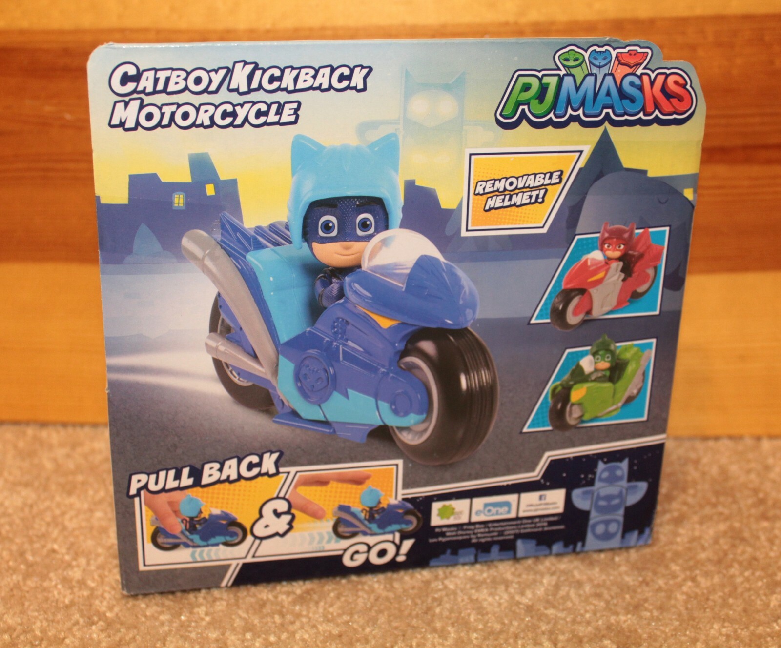 PJ Masks CATBOY KICKBACK MOTORCYCLE Pull Back and Go Cat Boy Blue ...