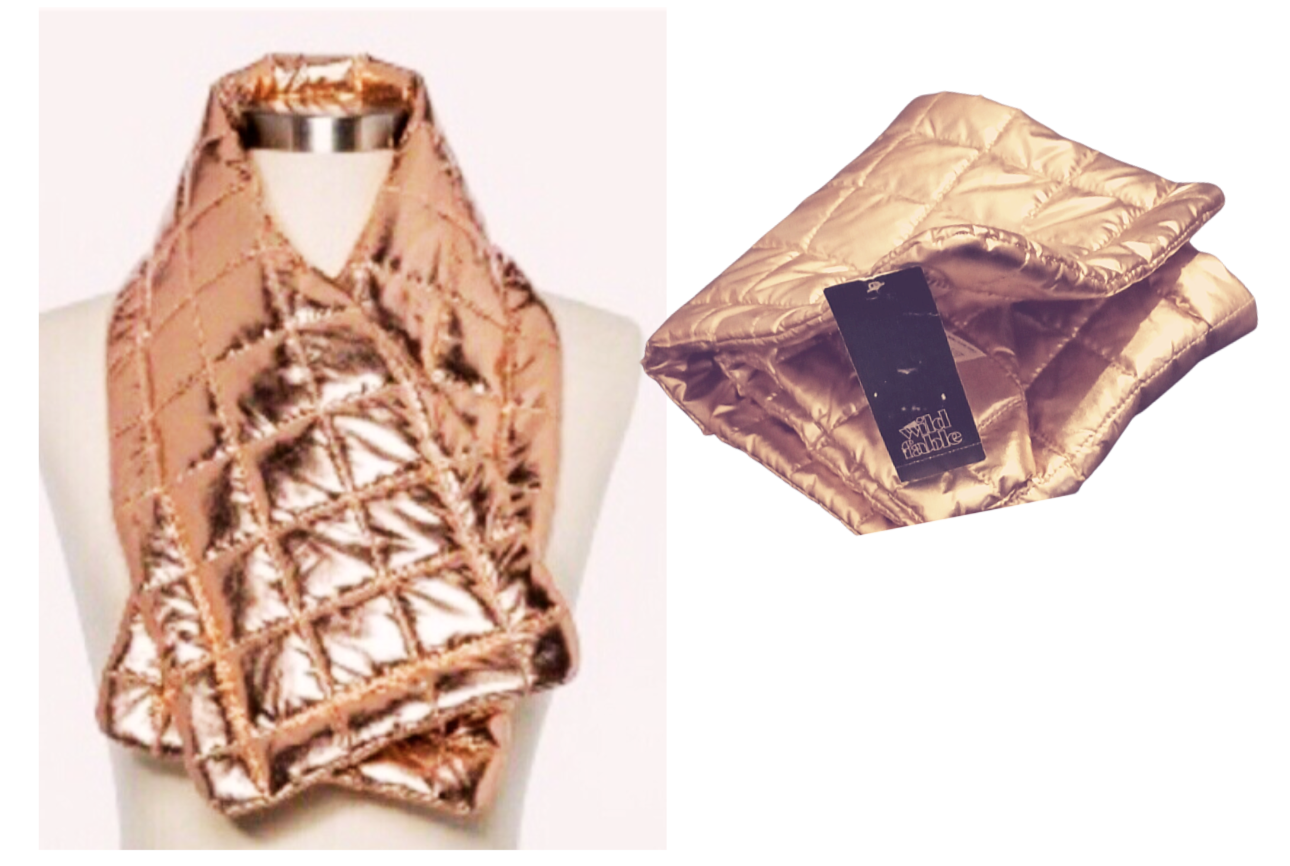 Sold Wild Fable Puffer Scarf Rose Gold Ladies 490610734851| eBay