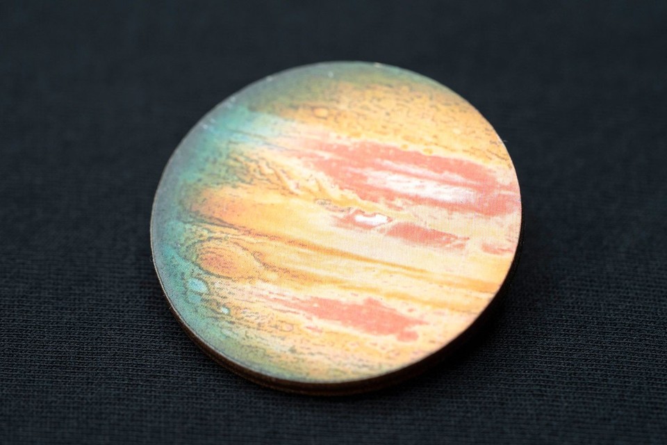 Pluto Brooch Miniblings Pin Planet Space Wood | eBay Australia