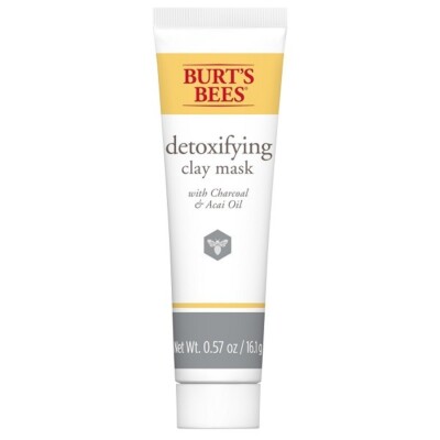 2 Pack Burt's Bees Detoxifying Clay Mask Charcoal & Acai Oil 0.57oz | eBay