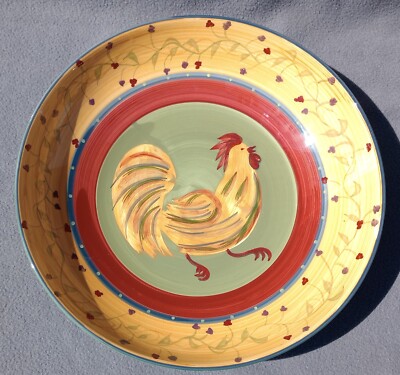 222 Fifth - Chez Rooster - Large Pasta Serving Bowl - 13 1/4" Diameter ...