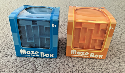 MAZE PUZZLE BOX Plastic Money Maze Coin Bank Gift Box (Set of 2) Yellow ...