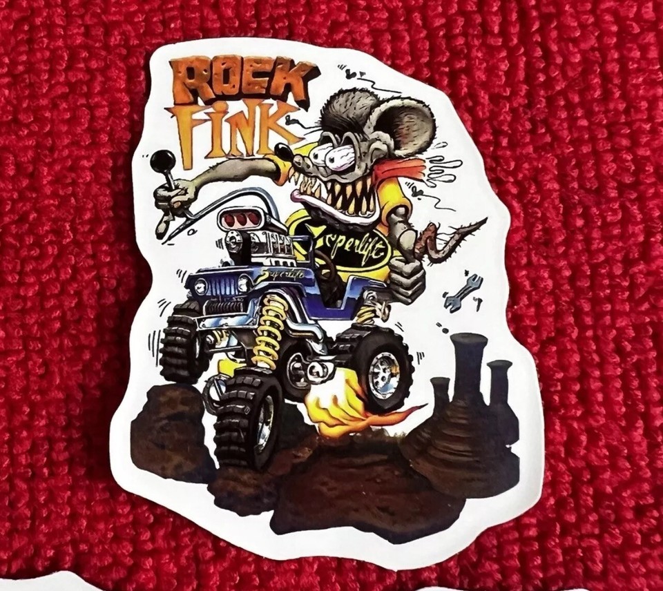 🔥 24 Rat Fink Mouse Ed Big Daddy Roth Hot Rod Art Vinyl Decal Sticker ...
