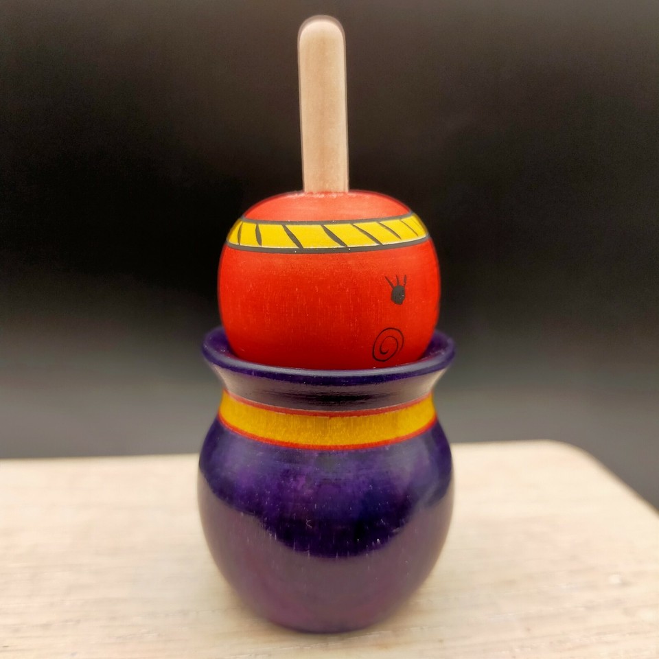 Japanese wooden edo koma top octopus pot Maeda Ryoji Edo goma | eBay