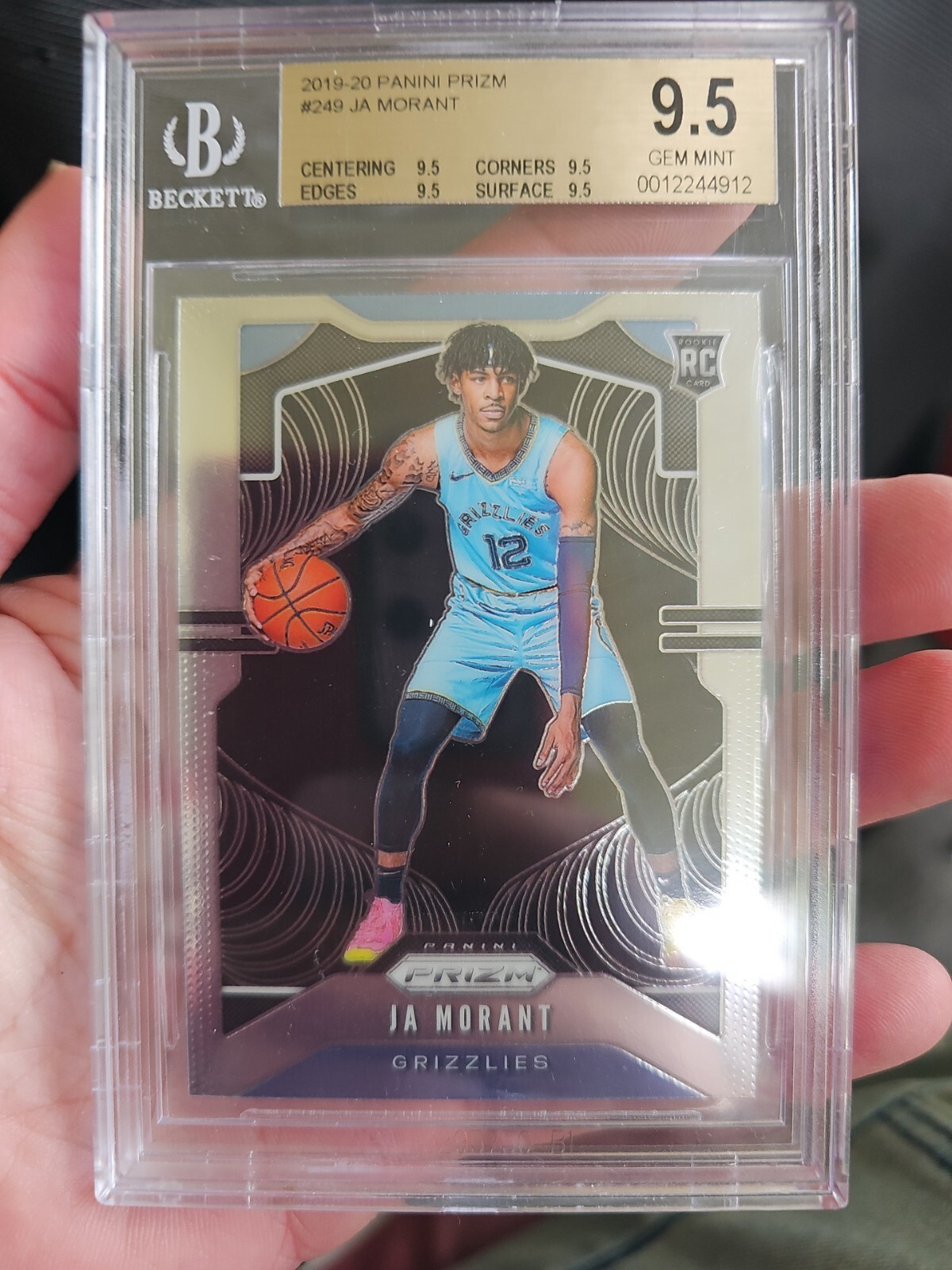 2019-20 Panini Prizm Ja Morant Rookie Card RC #249 BGS 9.5 TRUE GEM 🔥💰💯 ...