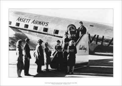 Ansett Airways Douglas DC-3 A3 Art Print – Essendon 1950s – 42 x 29 cm ...