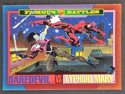 Daredevil vs Typhoid Mary 1993 Skybox Famous Battle Marvel Universe ...