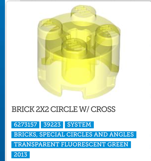 NEW LEGO! TRANS FLOURESCENT GREEN BRICK 2X2 CIRCLE W/ CROSS QTY 4 | eBay