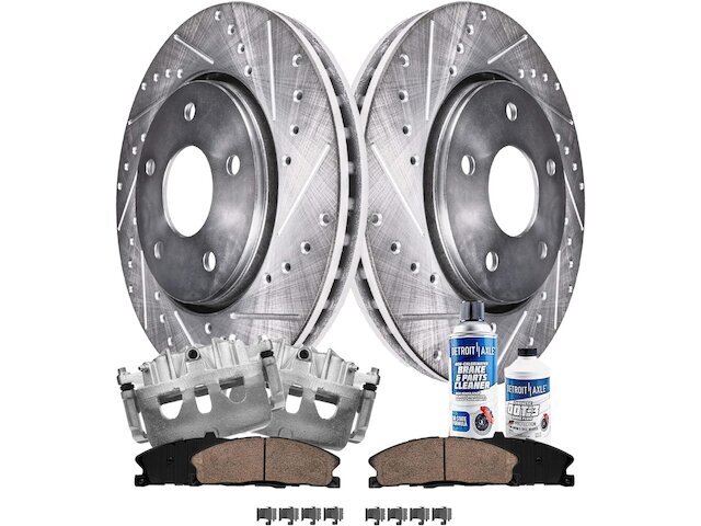 For 2013-2019 Ford Taurus Brake Pad Rotor and Caliper Set Detroit Axle ...