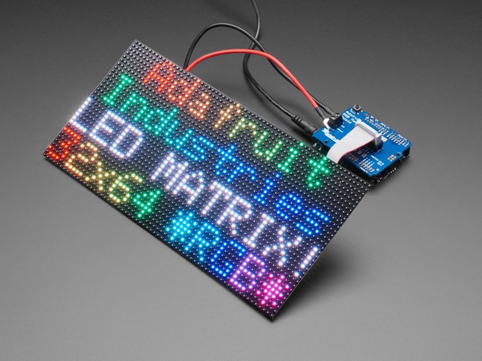 Adafruit RGB Matrix Shield für Arduino Uno, Mega, LED RGB Matrix Panels ...