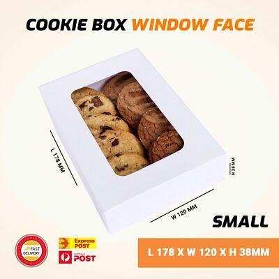 Small Window Faced Cookie Box 178x120x38mm Cake Slice Boxes AU STOCK | eBay