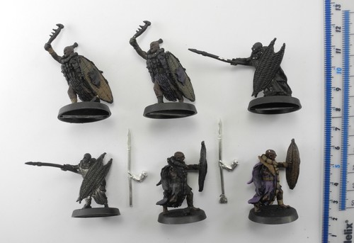 6 MAHUD WARRIORS Metal Lord of the Rings LOTR Evil Far Harad Army ...