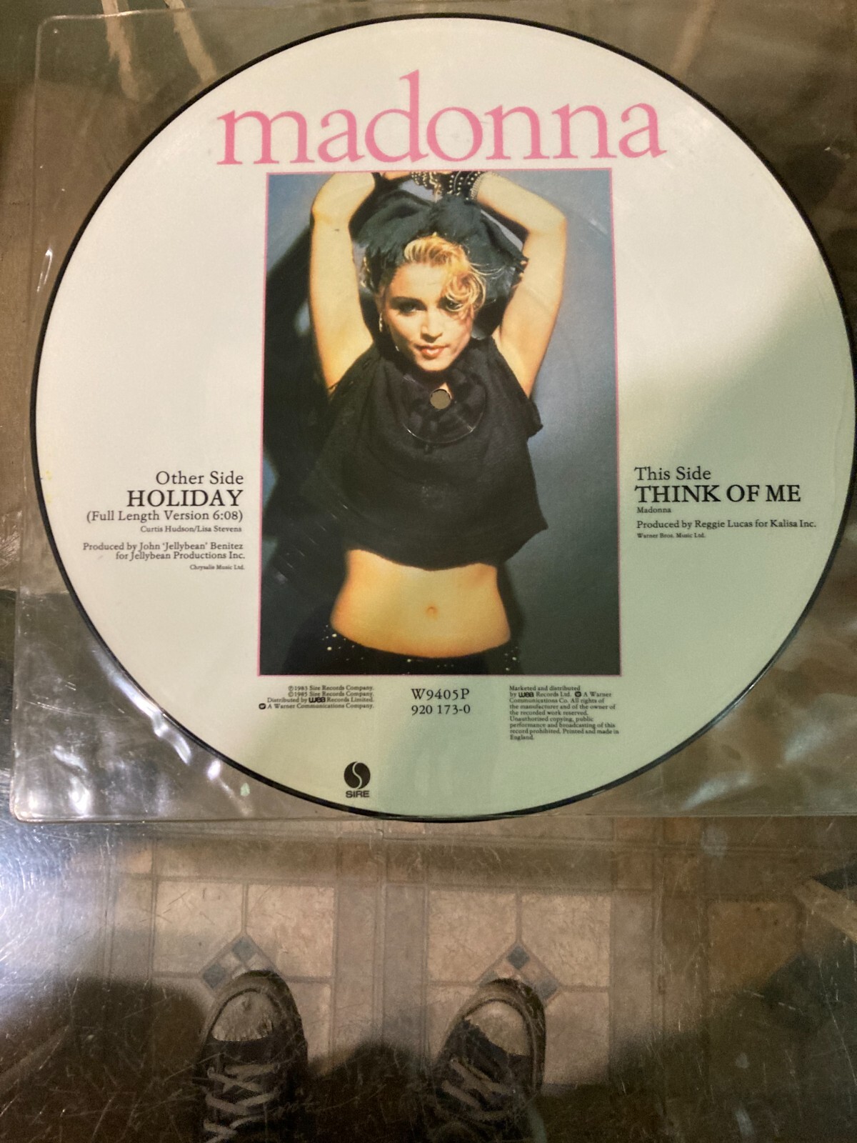 Madonna Picture Disc Holiday 12” Import UK Made in England Think of Me ...