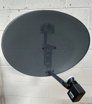 New Zone 2 Freesat 80cm Satellite Dish Kit & Twin lnb + HD for sky Q ...