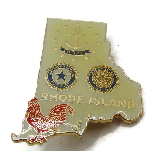 American Legion Rhode Island State Design Pin Red Rooster | eBay