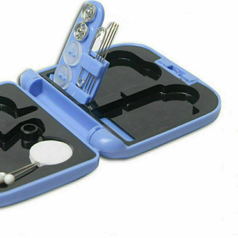 Travel Sewing Kit Thread Needles Mini Case Plastic D0 Pins Lot Scissors ...