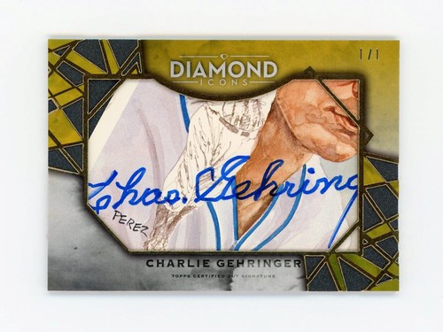 Charlie Gehringer 2022 Topps Diamond Icons 1/1 Cut Signature Legendary ...