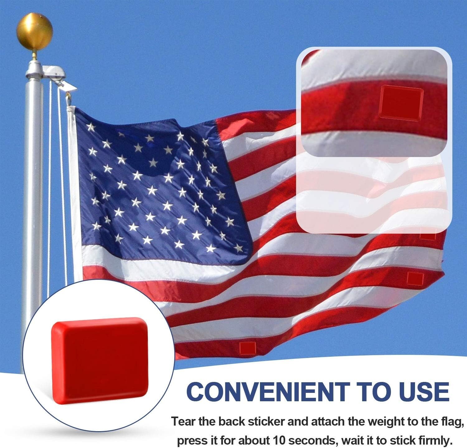 Flag Weights 8 Pieces Flag Tangling Prevention Weight anti Tangle Hanging Flag | eBay