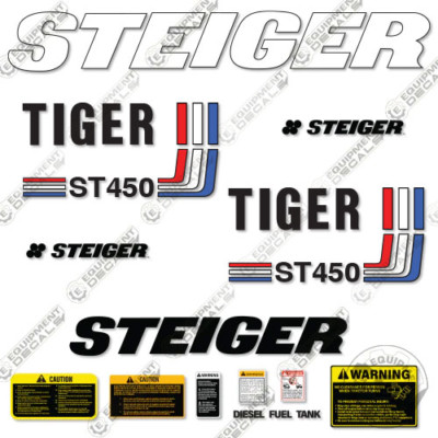 Fits Steiger Tiger ST450 Decal Kit Tractor - 7 YEAR OUTDOOR 3M VINYL ...