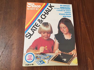 Vintage 1976 RACO Activity Set ~ Slate and Chalk ~ NIB ~ NEVER OPENED ...