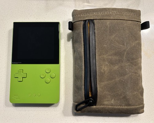Analogue Pocket Limited Edition Console, Kiwi Green, with case, games ...